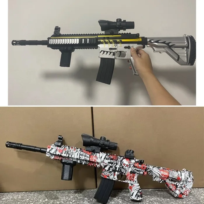 Outdoor Shooting Gel Splatter Blaster M4a1 Toy Gun 7-8 Mm Soft Bullet Splatter M416 Toy Gun For ...