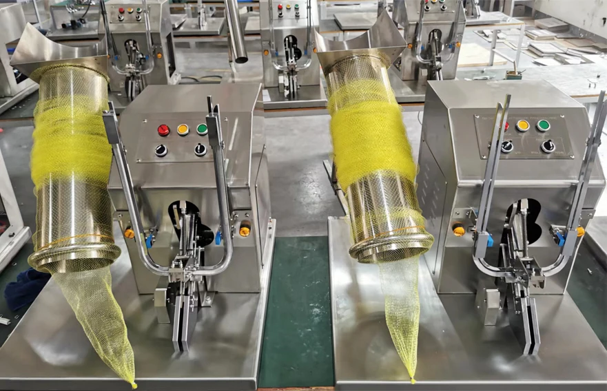 Manual Type Fruit Vegetables Packing Net Clipping Industrial Mesh Bag ...