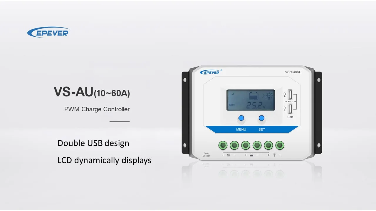 Epever Pwm Solar Charge Controller Vs-au 30a 12/24/36/48v Vs3048au - Buy Solar Charger ...