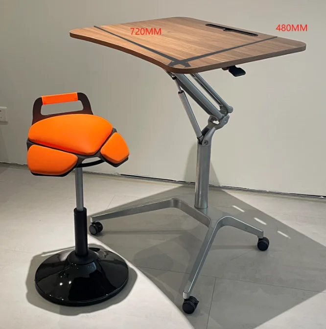 Pneumatic Lifting Office Table Height Adjustable Sit Standing Laptop ...
