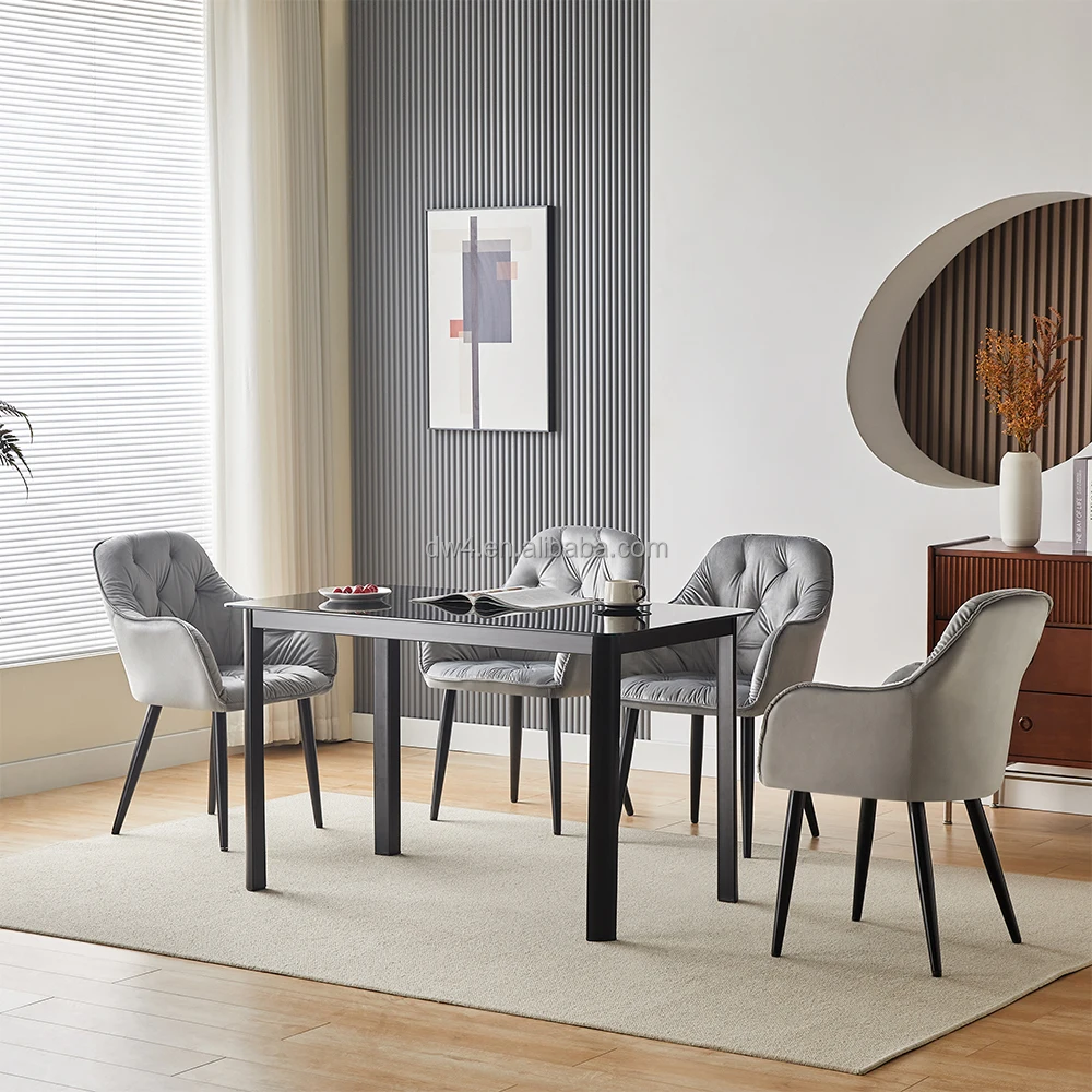 Modern Furniture Dining Table Set 4/6/8 Seater Dining Table 6 Set Home ...