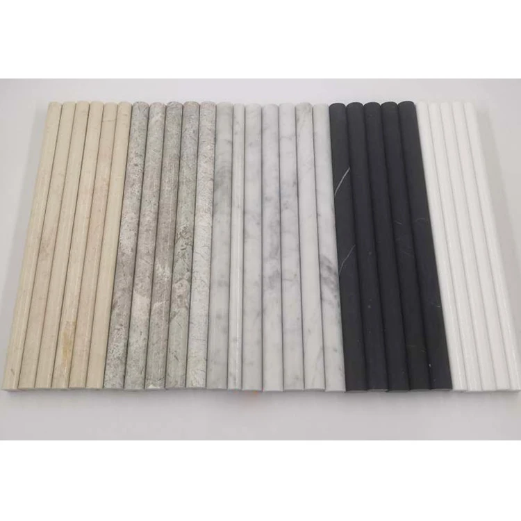 Stone Curve 3D Wall Decoration Flute Marble Tile Pencil Liner