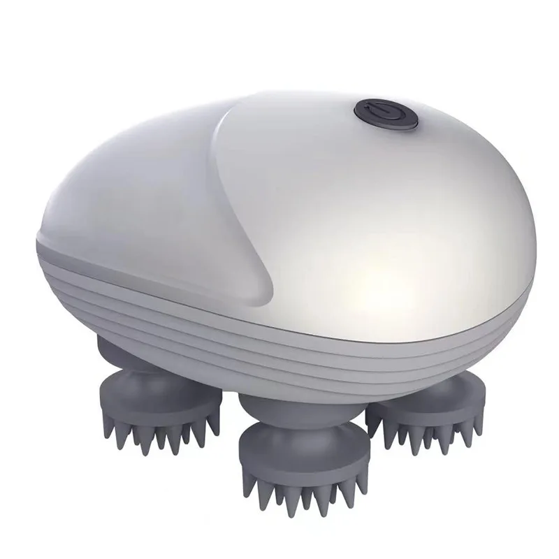 Portable Ipx7 Waterproof Head Massager Silicone Head Spa Tools Electric ...