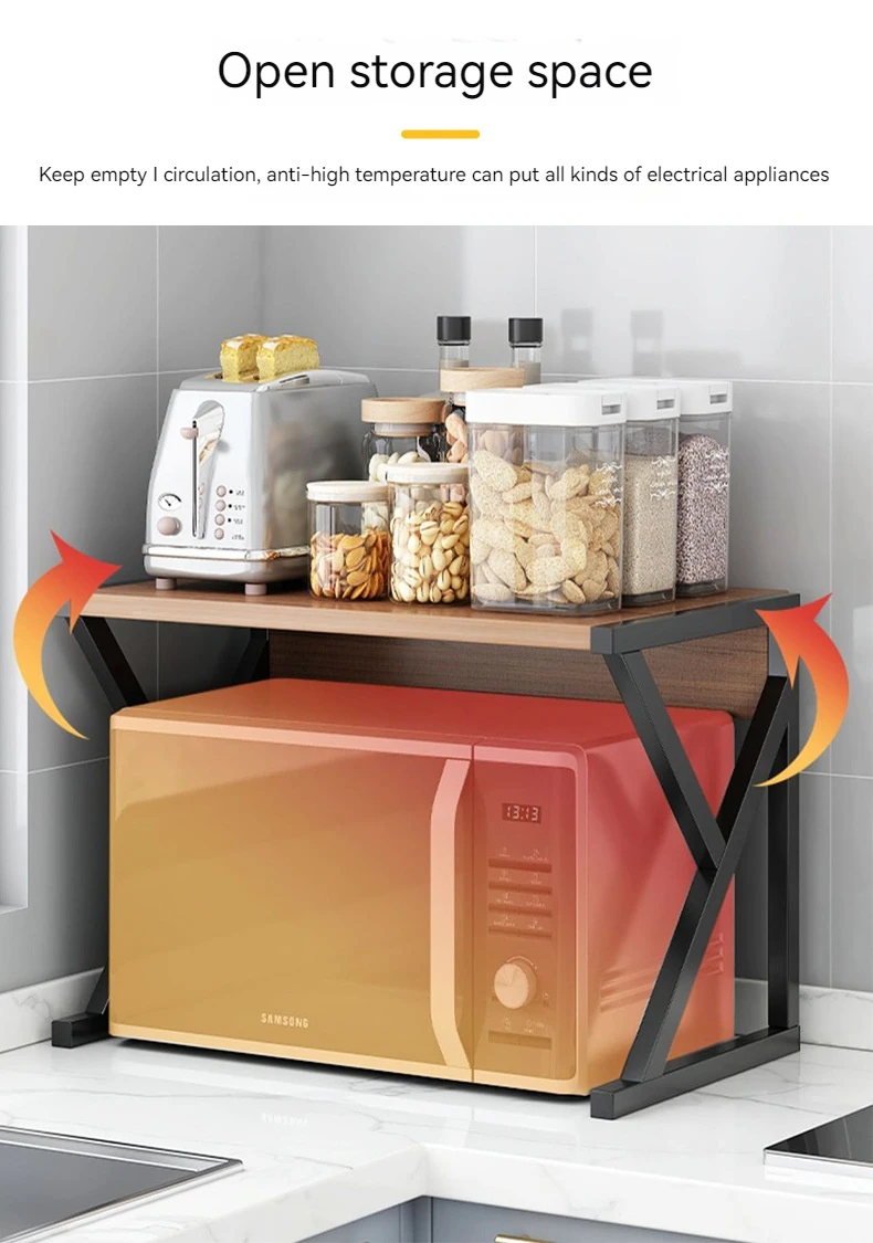 Retractable Extended Length Metal Kitchen Storage Organizer Microwave ...