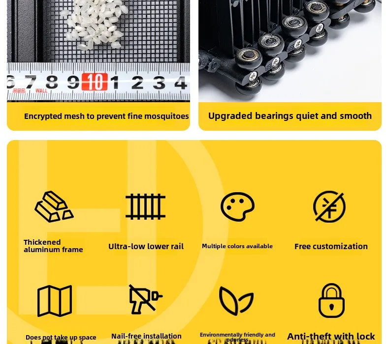 Diamond Mesh Folding Screen Door Stainless Steel Sliding Invisible ...