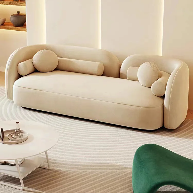 Modern Soft Fabric Sofa Living Room Comfortable Apartment Minimalist ...