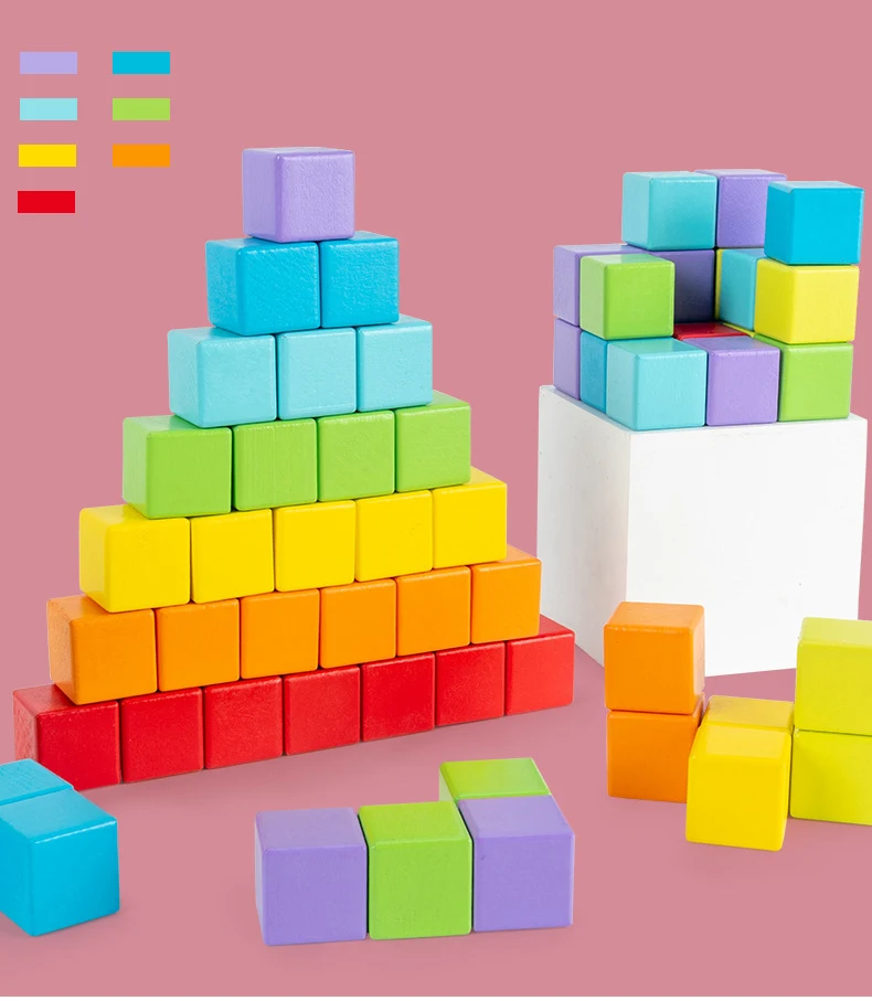 Children's Cube Space Thinking Building Blocks Preschool 3d Puzzle ...