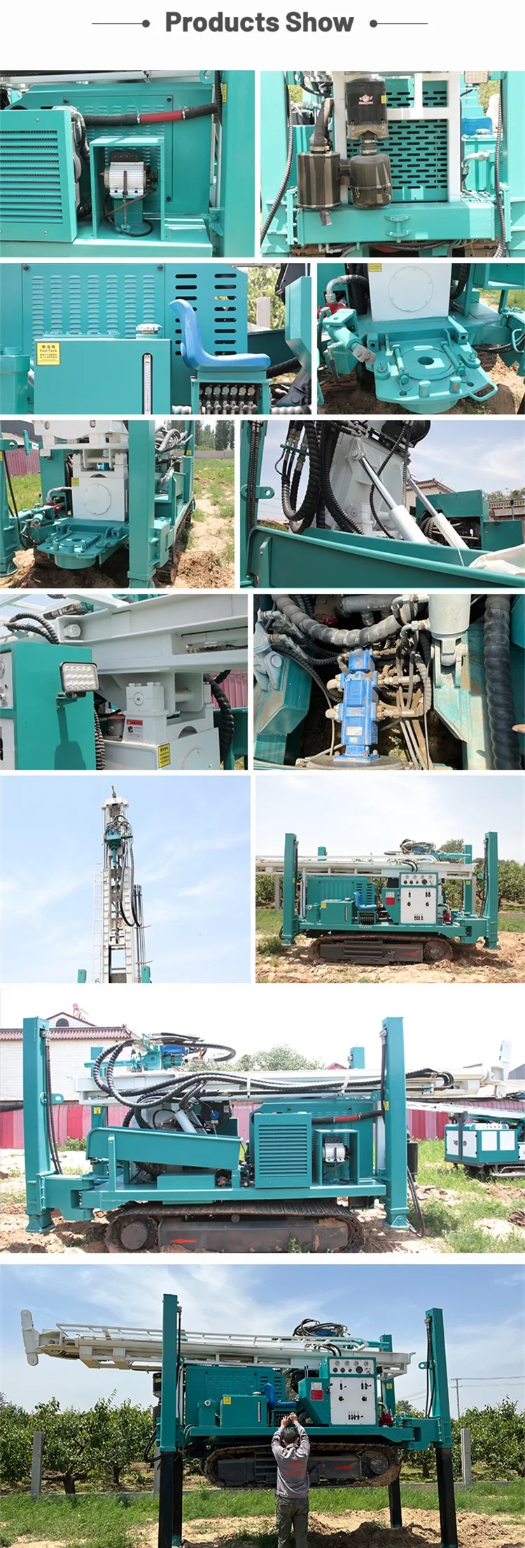 Low Cost Drill 400 M Compresor and Rotary Drilling Machine Farm Mine ...
