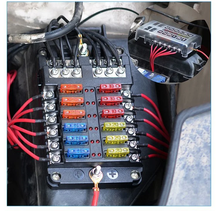 6 Way Fuse Box - Reliable DC 12V/24V Circuit Breaker
