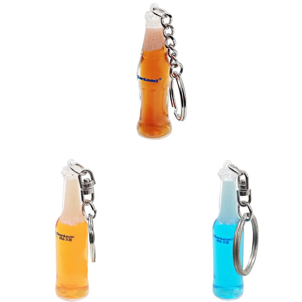 Custom Acrylic Key Holder Floating Keyring Beer Liquid Motion Keychain ...