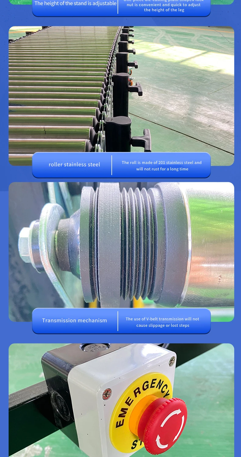50kg Bags Truck Loading Unloading Trolley Roller Conveyor