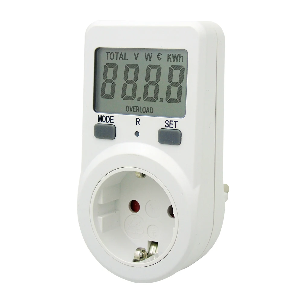 Mini Plug-in Energy Saving Monitor Electricity Cost Usage Calculator ...
