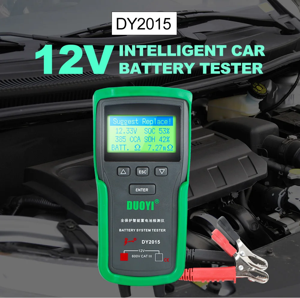 DUOYI DY2015 12V Car Battery System Tester - Digital Diagnostic Tool