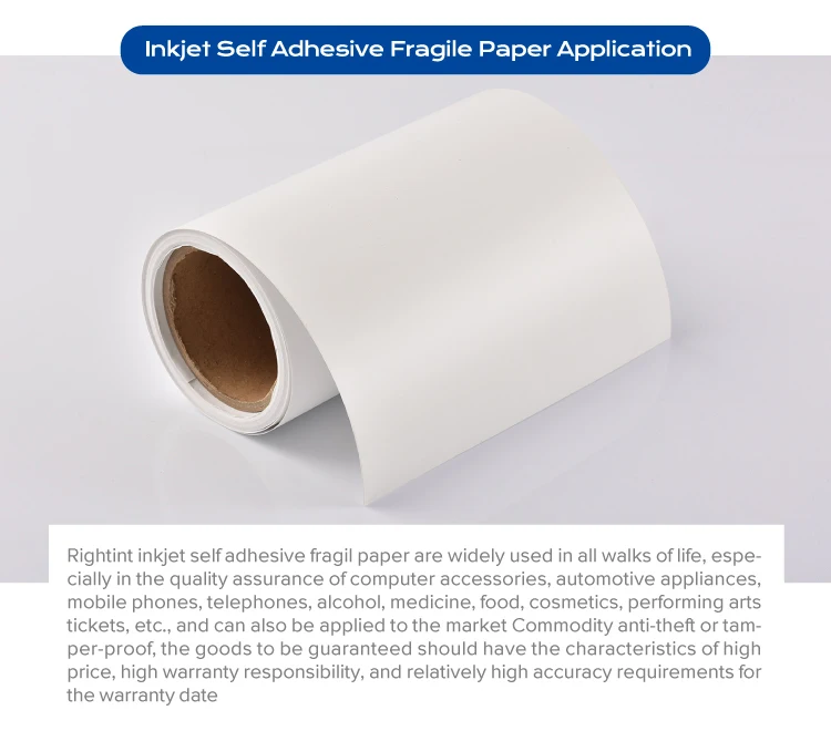 A4 Sheet Custom Fragile Label Paper Destructible Blank Eggshell Sticker ...