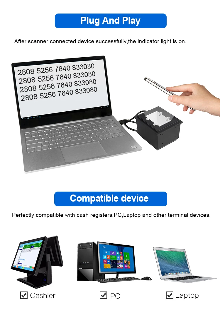 Ticket Vending Machine Qr Code Reader High Quality Barcode Scanner 2d Nfc Usb Rs232 Embedded 9140