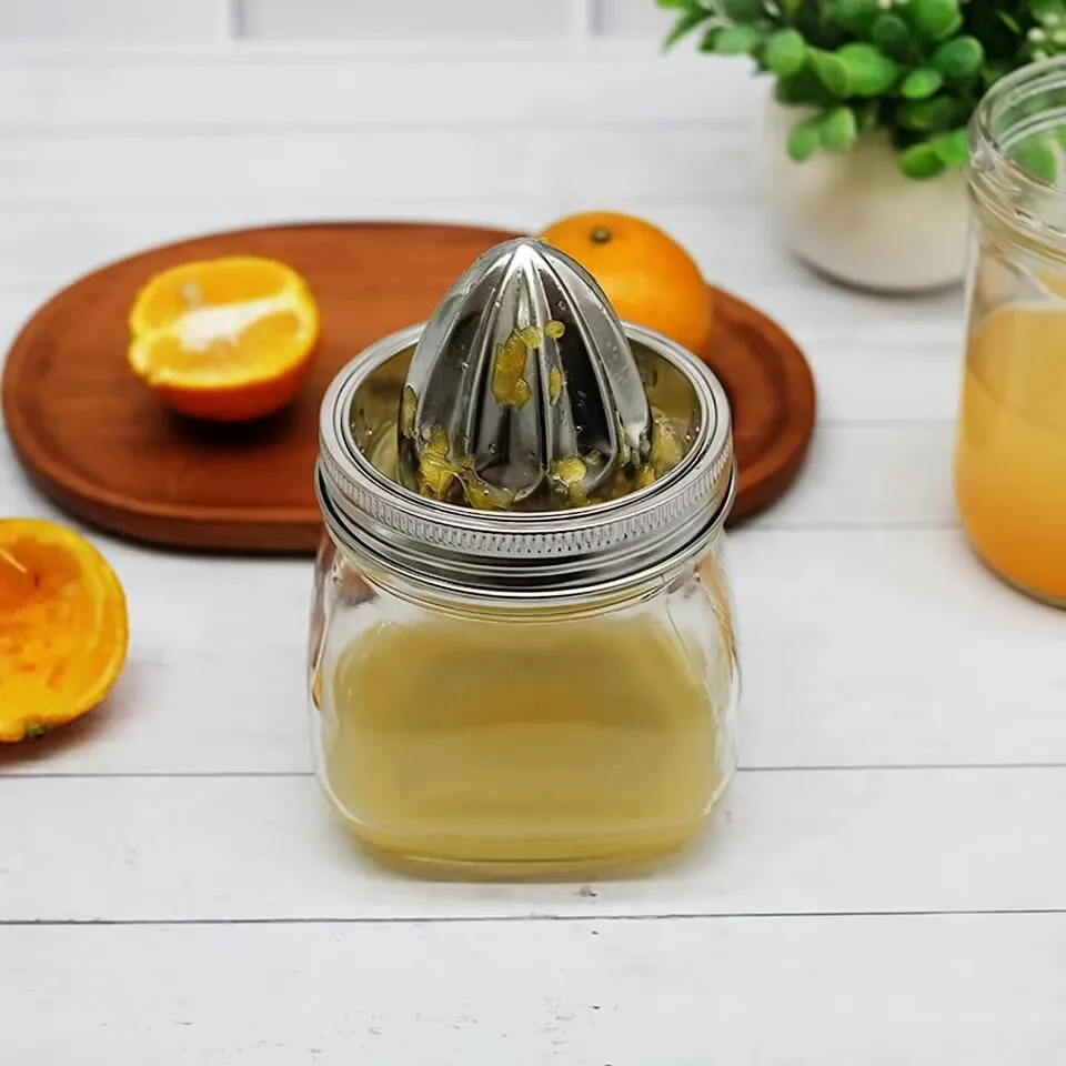Mason Jar Juicer - Durable Stainless Steel Manual Juicer