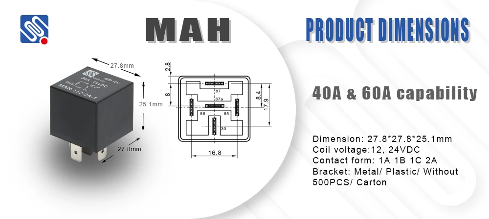 Meishuo Mahauto Relay 12v 40a - Reliable Automotive Solution