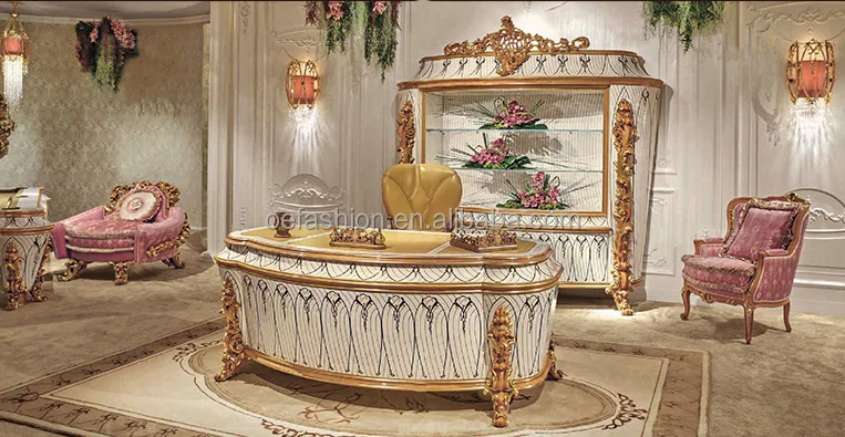 OE-FASHION Custom Luxury French Baroque Style Home Office Furniture
