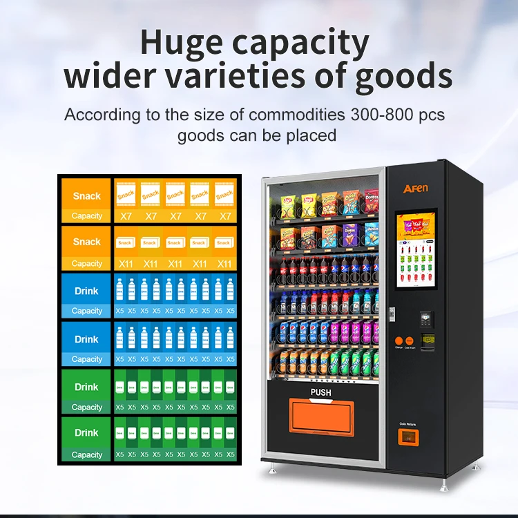 AFEN Combo Snack & Drink Vending Machine with Touch Screen OEM