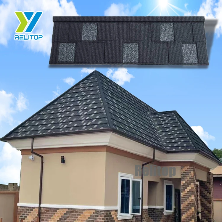 Shingle Type Colorful Stone Chip Coated Roof Sheets from China