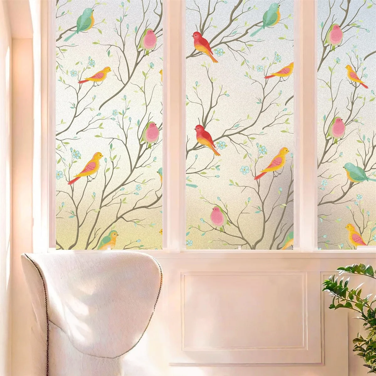 Frosted Static Cling PVC Window Film 3D Rainbow Laser Explosion-Proof ...