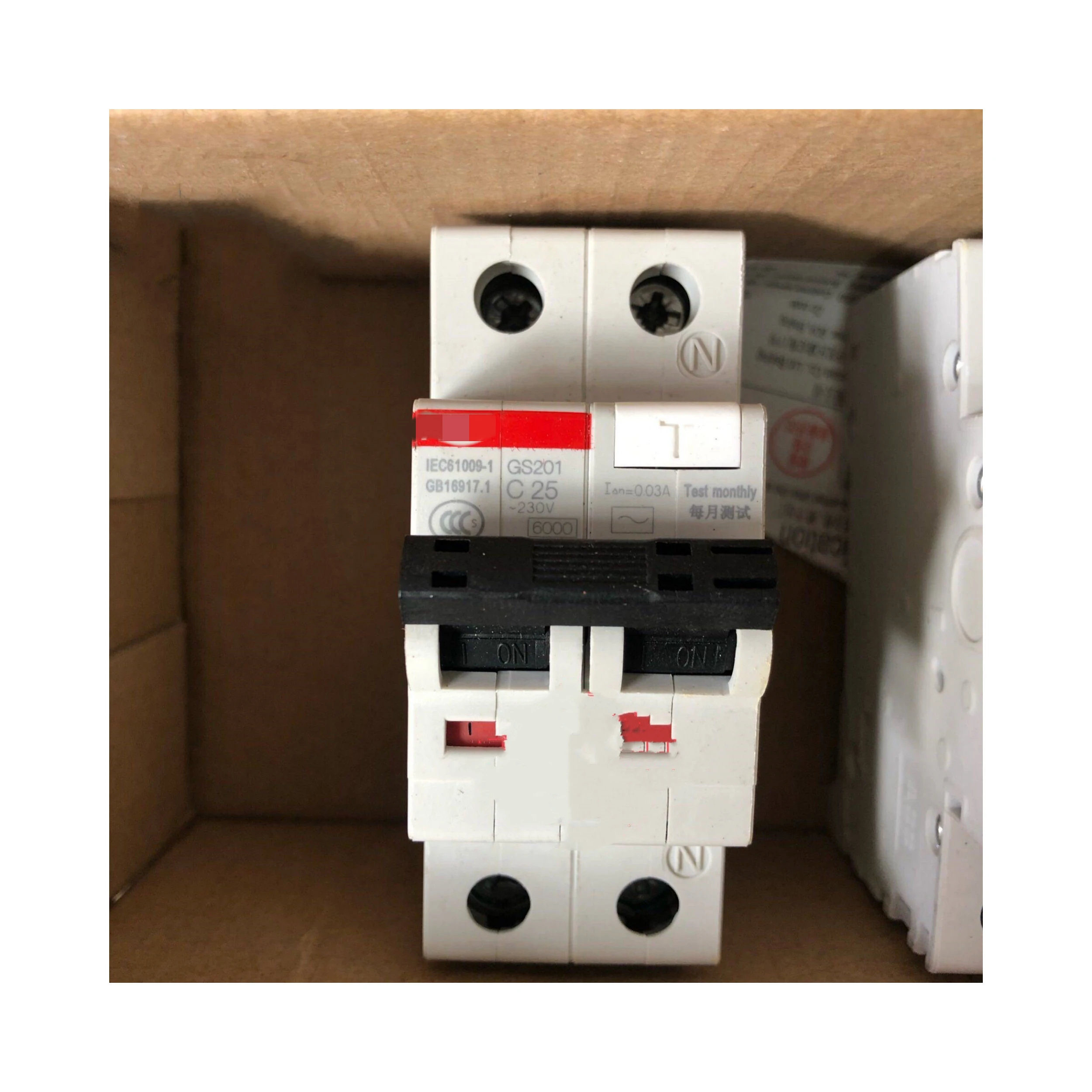 Genuine A & B B Leakage Circuit Breaker 1p+n Air Switch Gs201-c25 - Buy ...