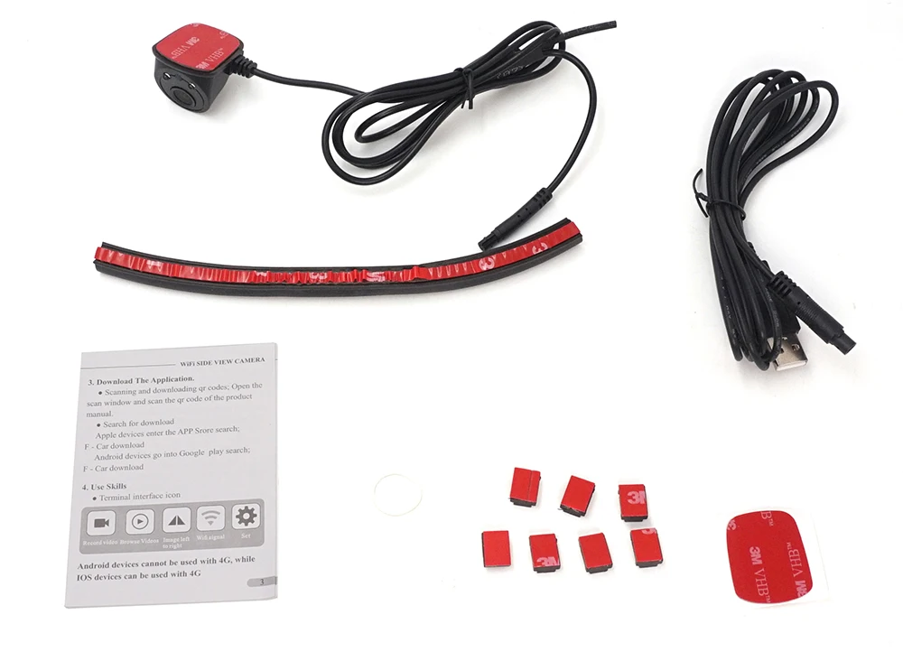 Universal Wireless 5G WiFi Car Side View Camera with LED Light & Night ...