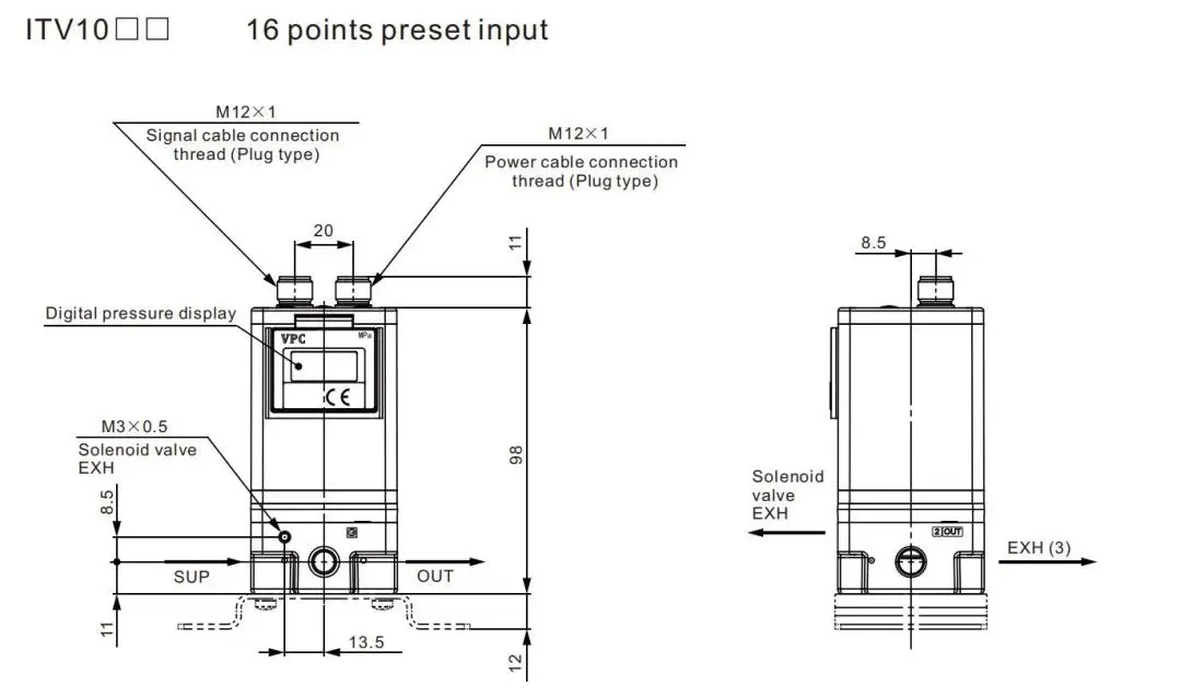 ITV Series DC24V Regulator - Proportional Valve Solutions