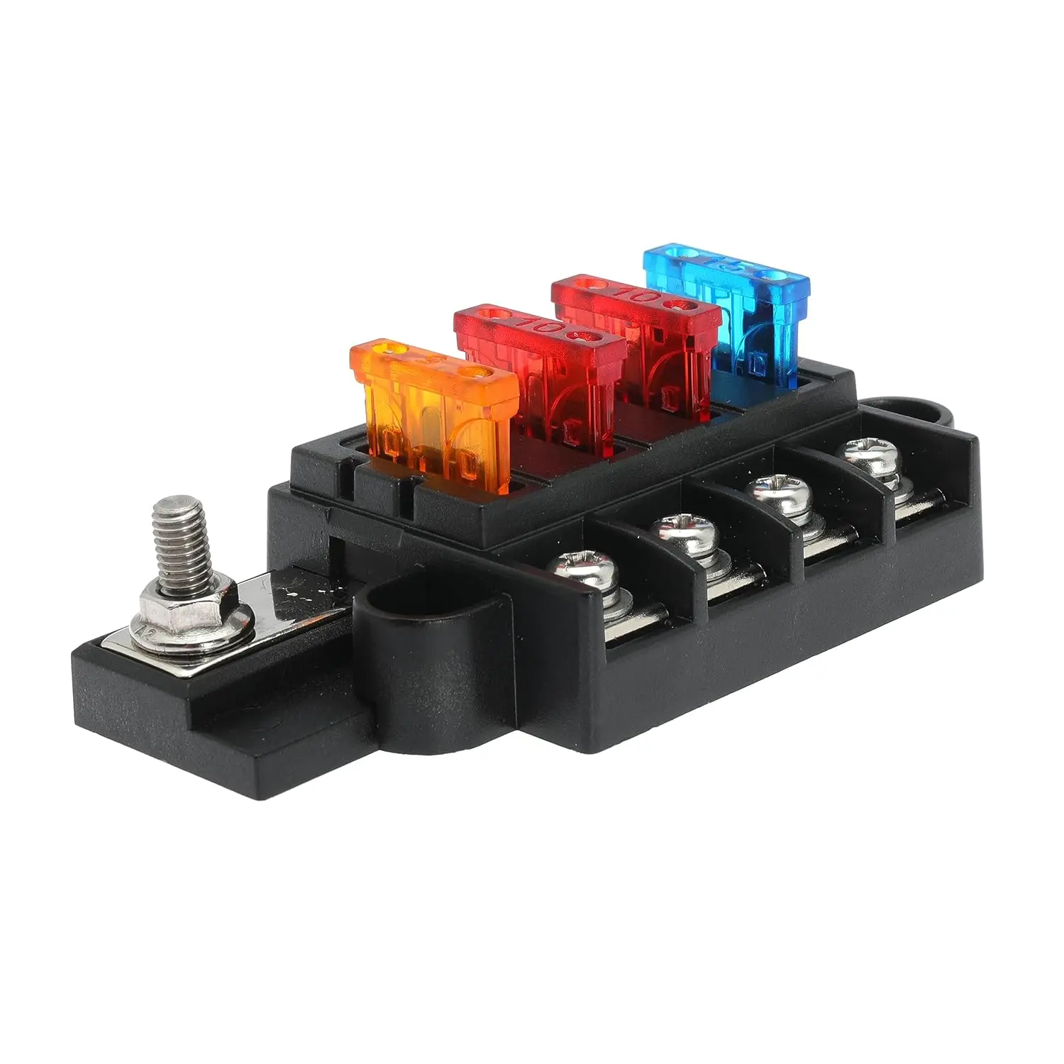 4 Way Fuse Block for ST Blade Fuses - Marine & Automotive