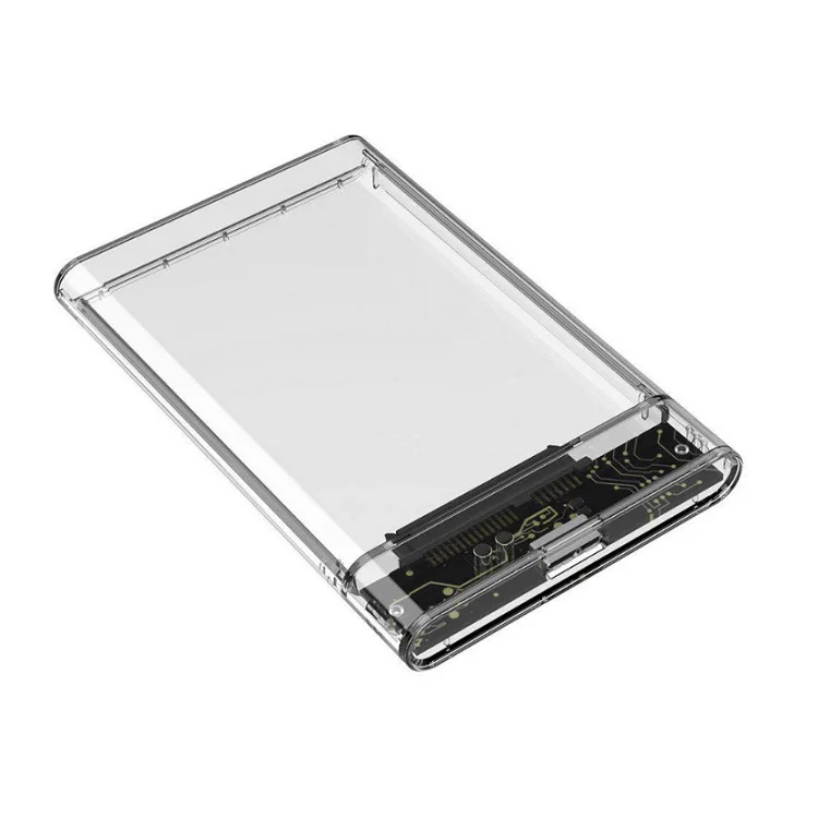 Transparent Plastic SATA to USB 3.0 2.5inch Hard Disk Enclosure HDD/SSD ...
