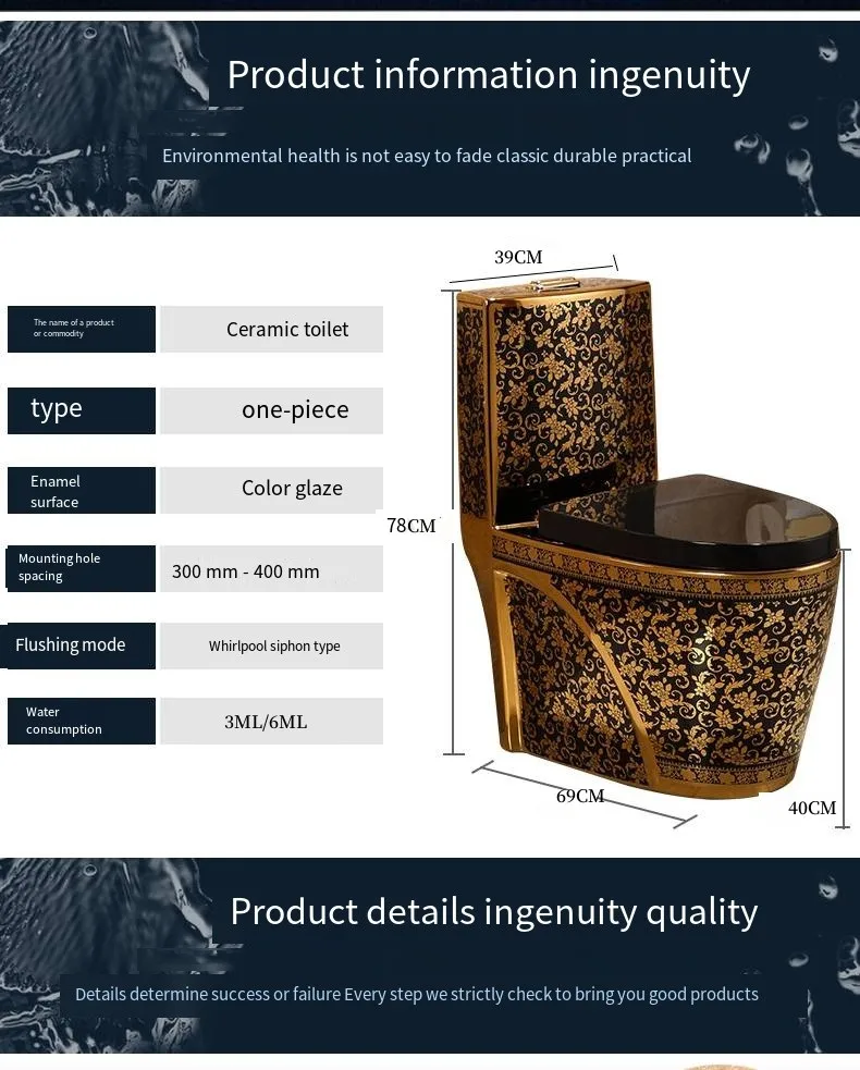 Luxury Ground WC Toilet Bowl Sanitary Ware One Piece Toilet Sets Hotel ...