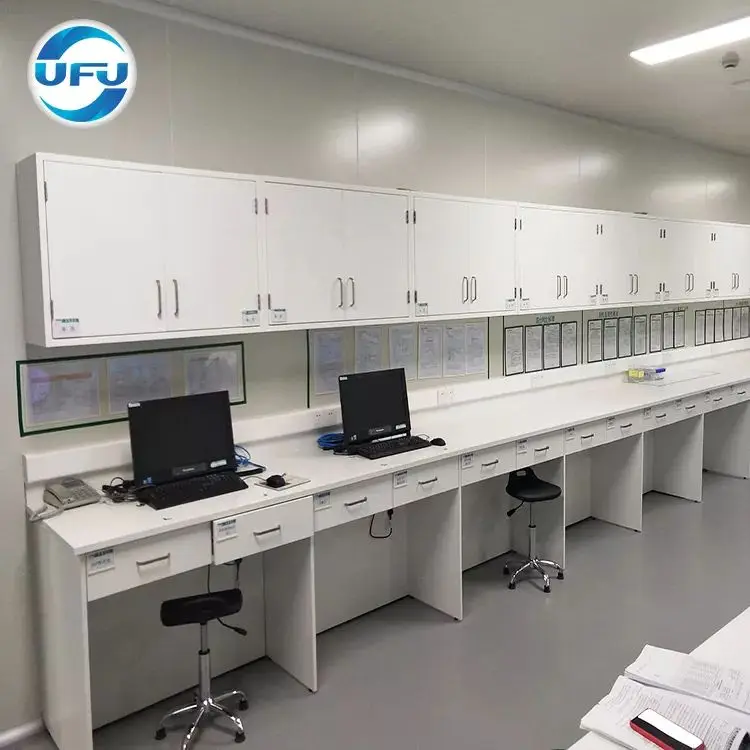 Chemical Resistant Lab Wall Table with Sink and Faucet