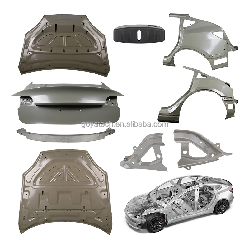 Factory Direct Model 3 Bonnet Hood 1081390-E0-C Aluminum Engine Hood ...