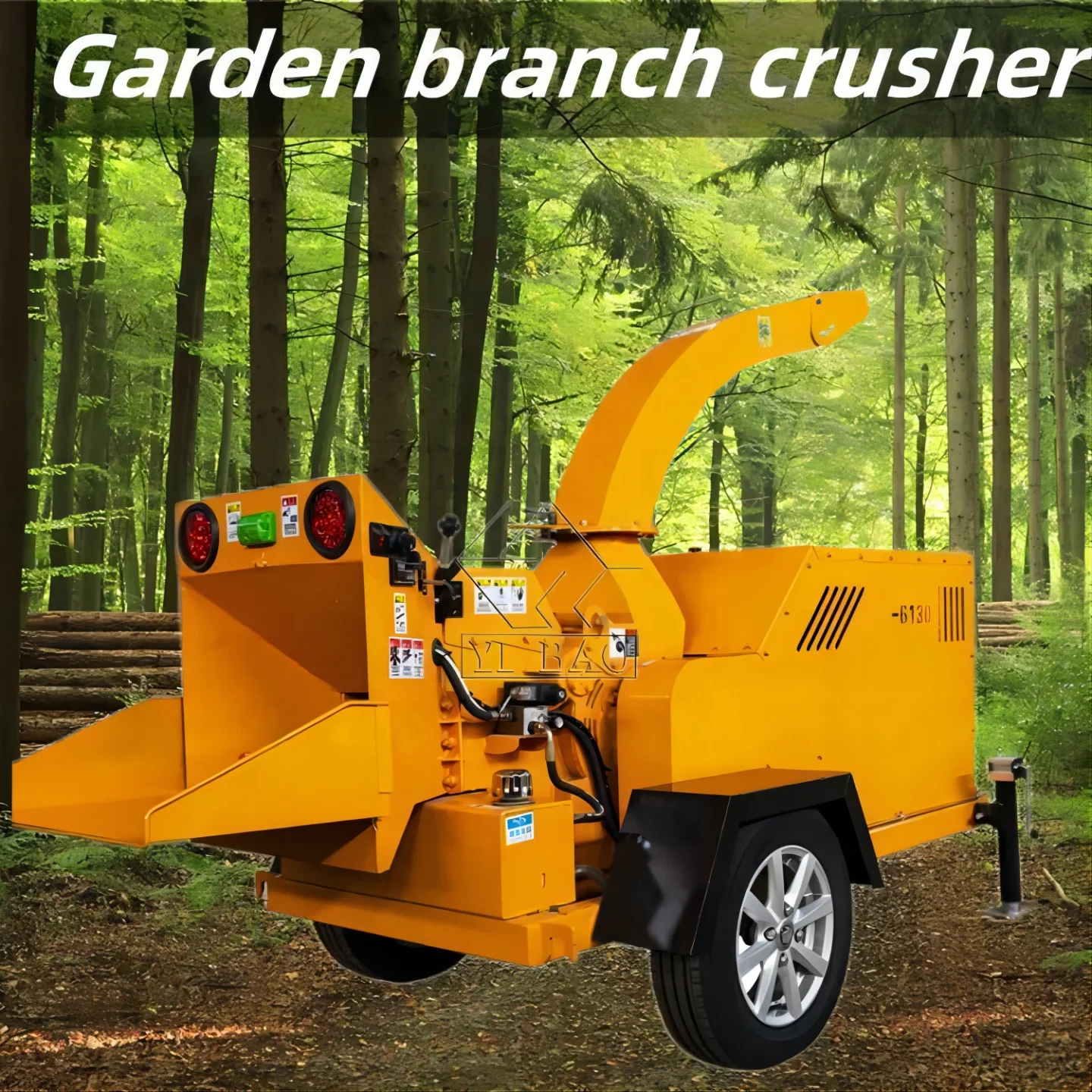100hp Wood Bark Chipper Shredder Wood Chipper Shredder Garden Tree ...