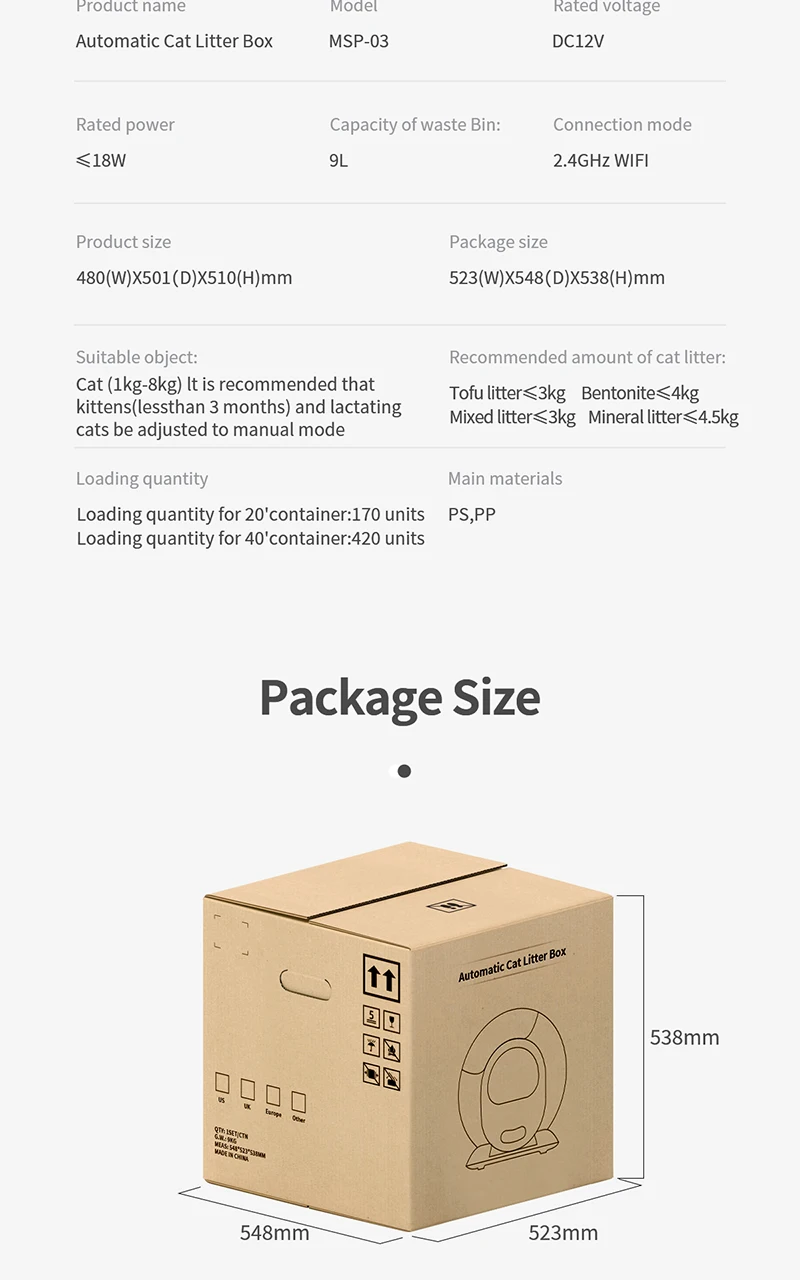 New Features Upgrade Self Cleaning Box Smart Automatic Cat Litter With ...