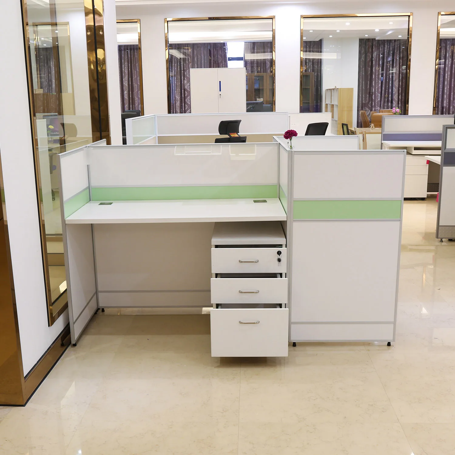 Modern Office High Partition Wall Staff Workstation Desk Office Call ...