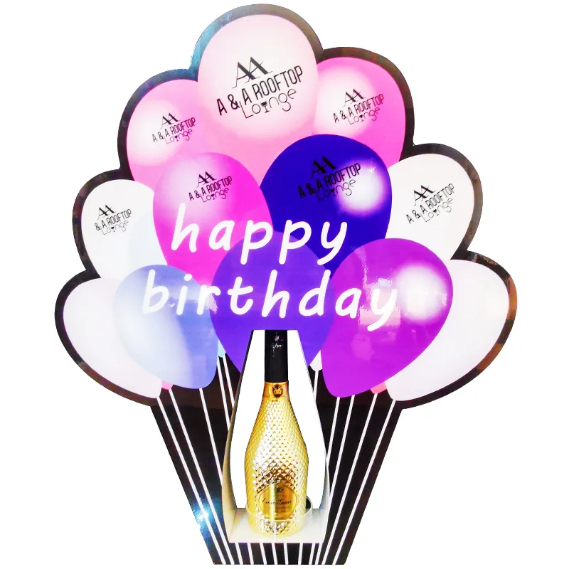 Custom Night Club Vip Service Happy Birthday Acrylic Led Balloon ...