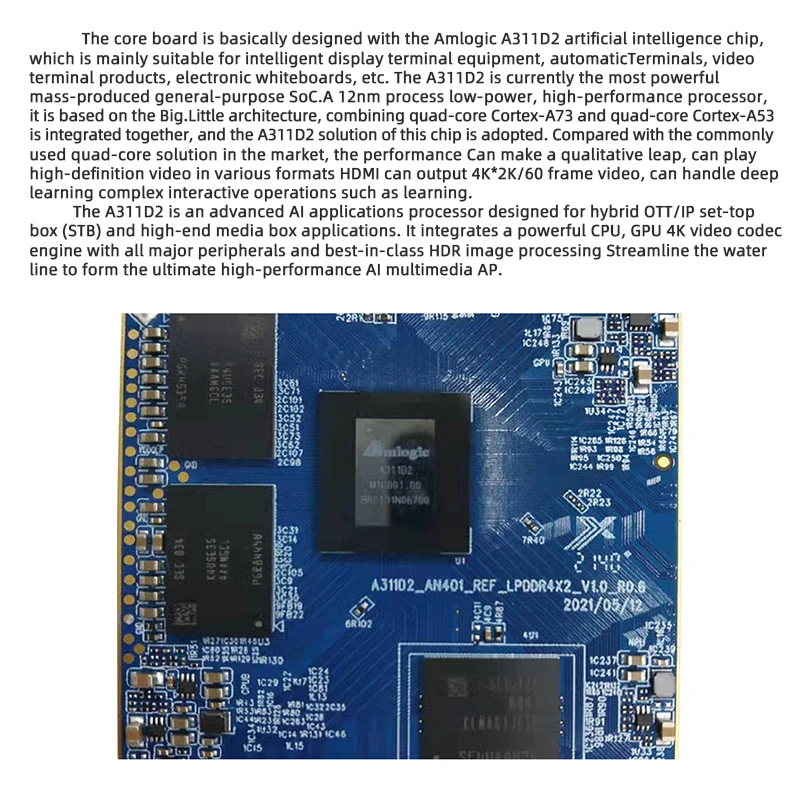 Android Motherboard Amlogic A311d2 Core Board Android Tv Box ...