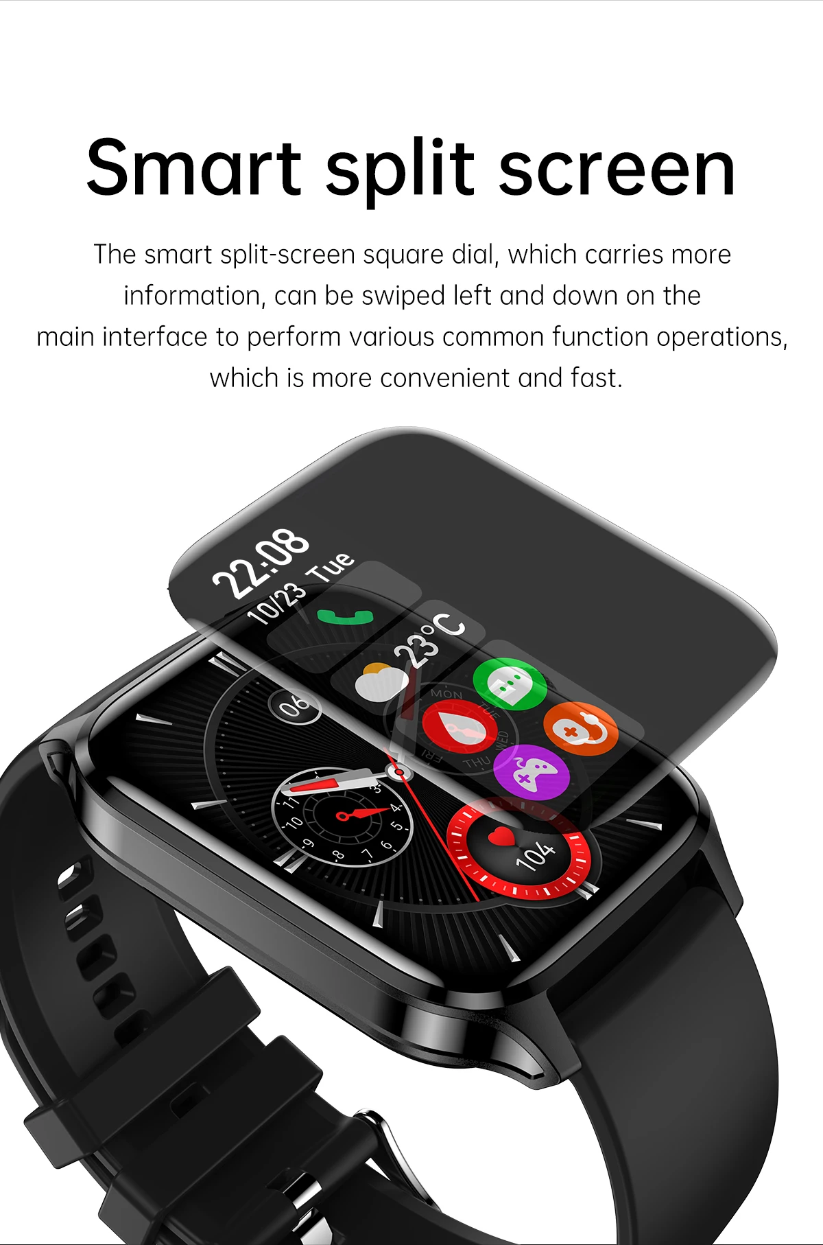 Maxtop Sport Fitness Watch Blood Pressure Ip68 Waterproof Screen ...