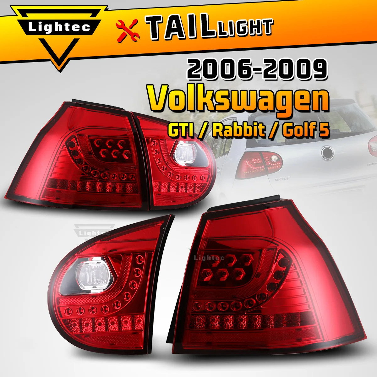 Auto Lighting Systems Led Tail Lights For Volkswagen Vw Golf 5 Mk5 Gti ...
