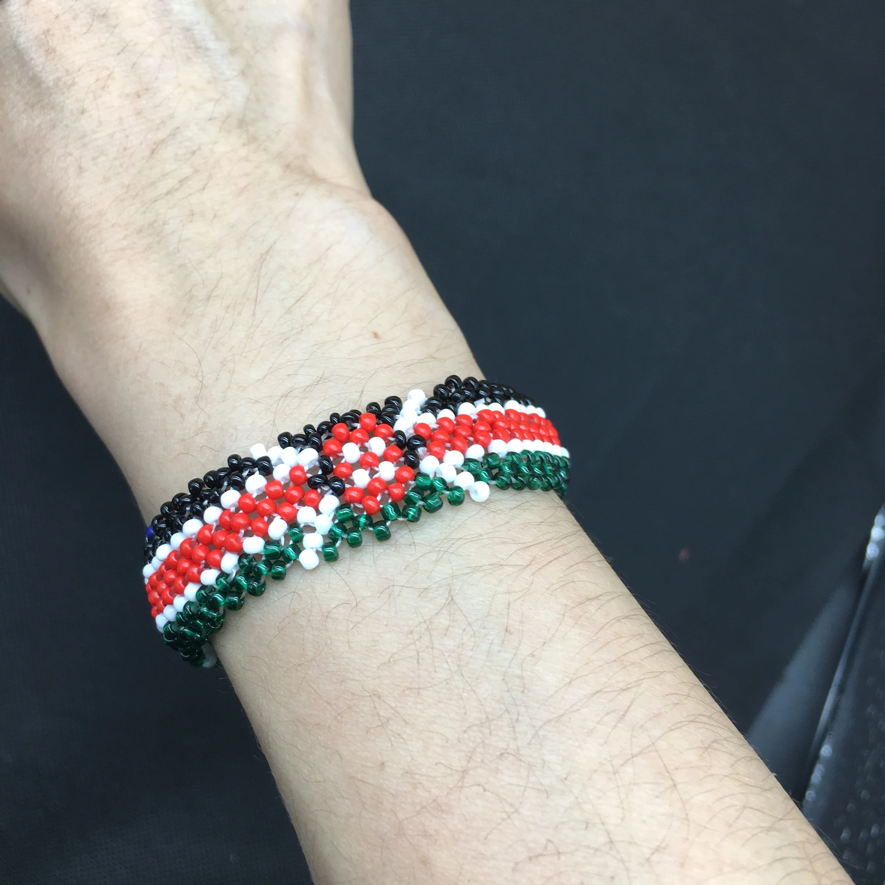 Dazgirl Colorful African Contrary Flag Bead Bracelet - Customizable ...