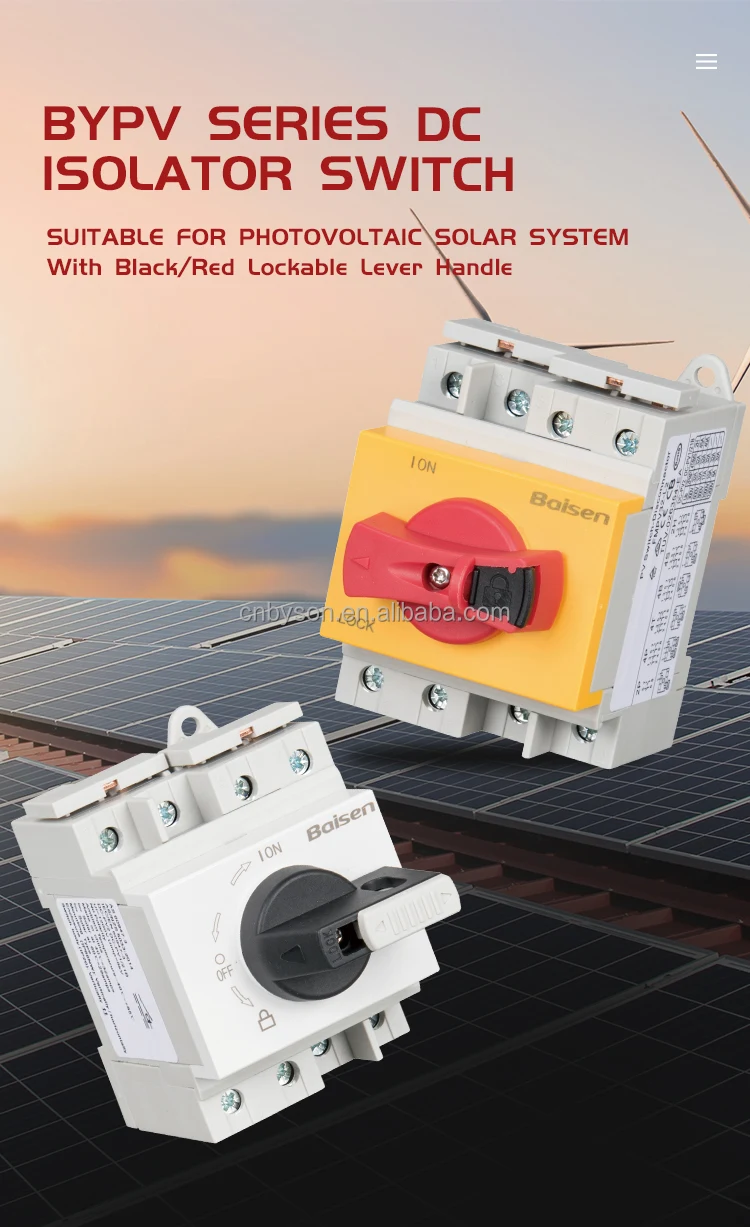 Din Rail Mounting Solar Photovoltaic System Lockable 4p Dc Isolator ...