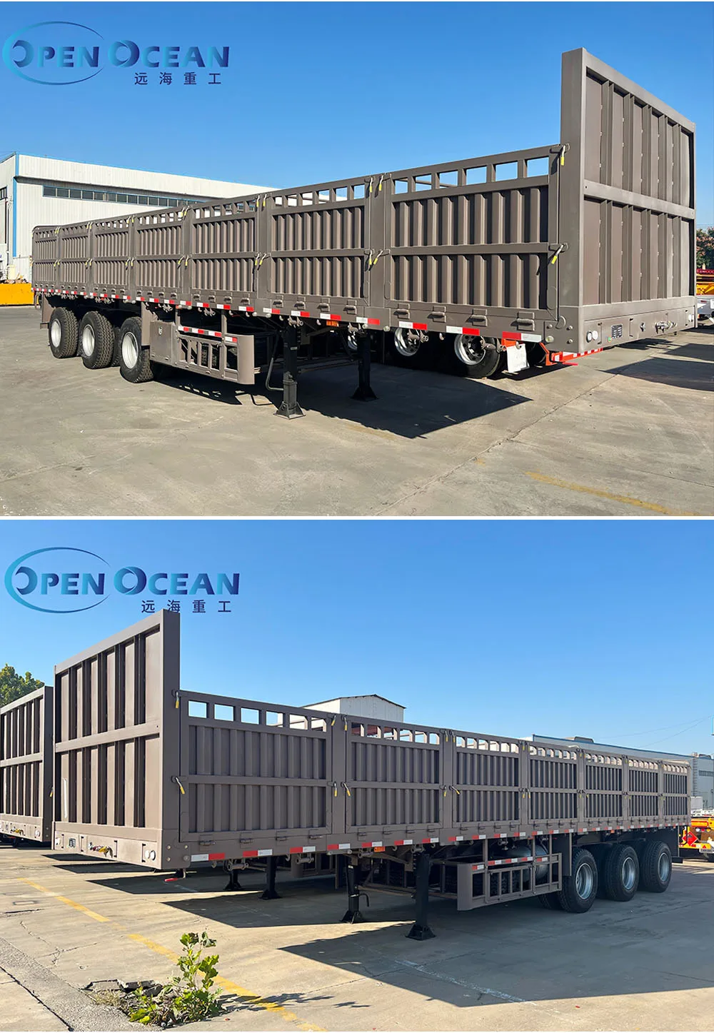 40ft Van Semi Trailer Cage Van Type Long Vehicle Transportation Semi ...