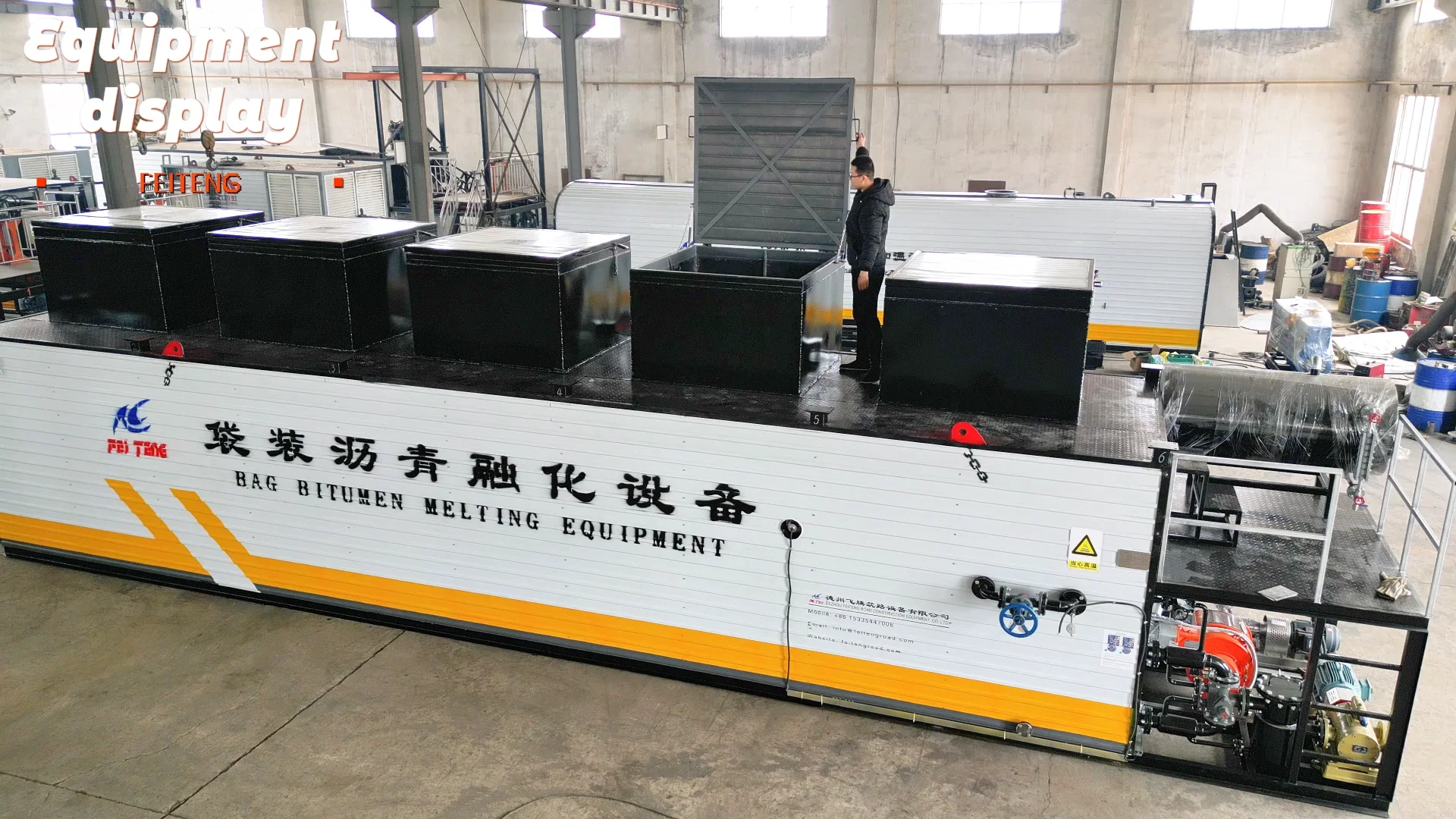 Double Heating Container Loading Easy Transfer Bag Bitumen Melting ...