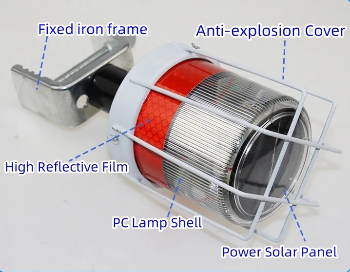 Safety Security Control Solar Blinker Warning Light Solar Led Flashing ...