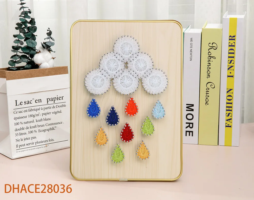 Adult Kids Toy Apple Framed Thread Art Diy 3d String Art Crafts With ...