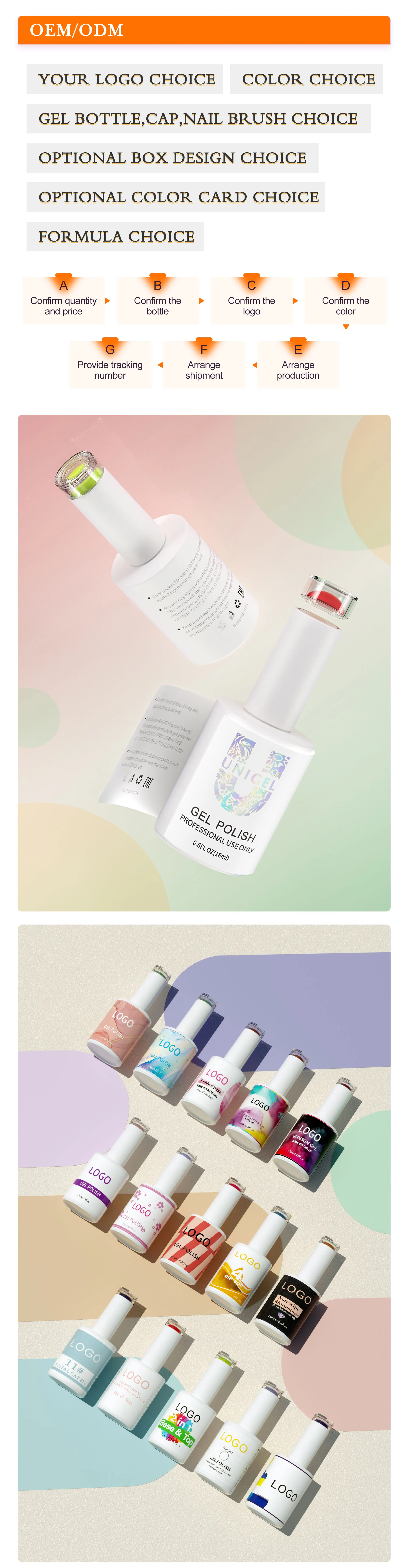 Unigel Soak off Gel Nail Polish - 120 Colors High Shine
