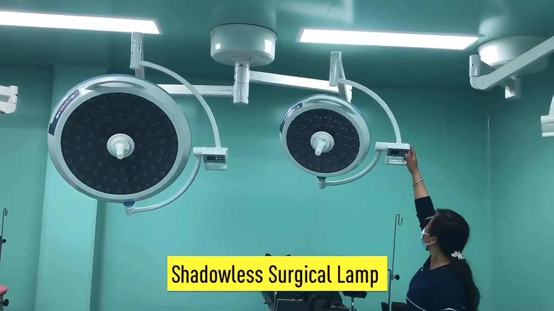 High Quality Double Head Electric Medical Ceiling Led Shadowless ...