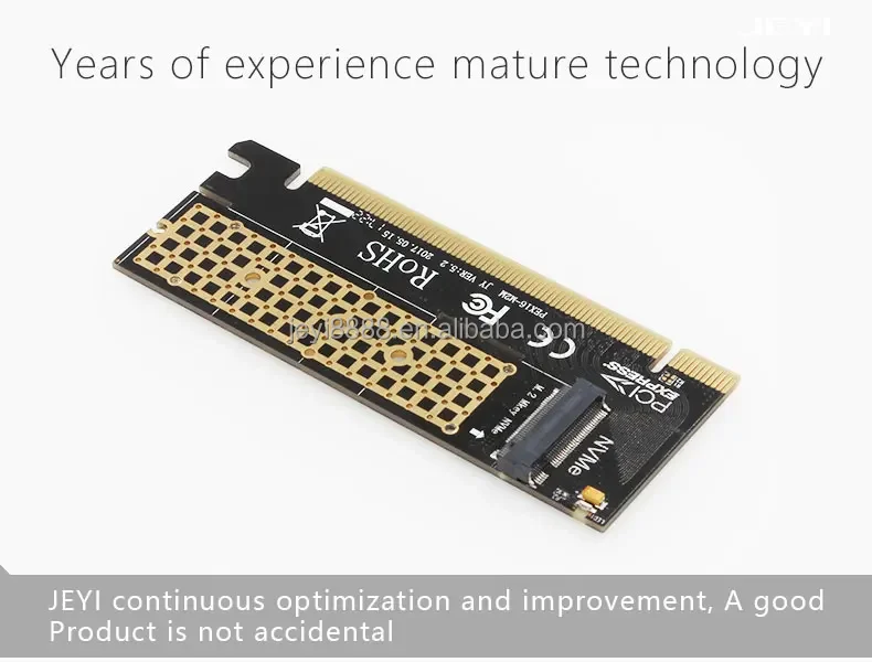 Jeyi M.2 Nvme Ssd To Pcie X16 Adapter Card,2280 Ssd Pcie 3.0 4.0 Expansion Card For Desktop Pc ...