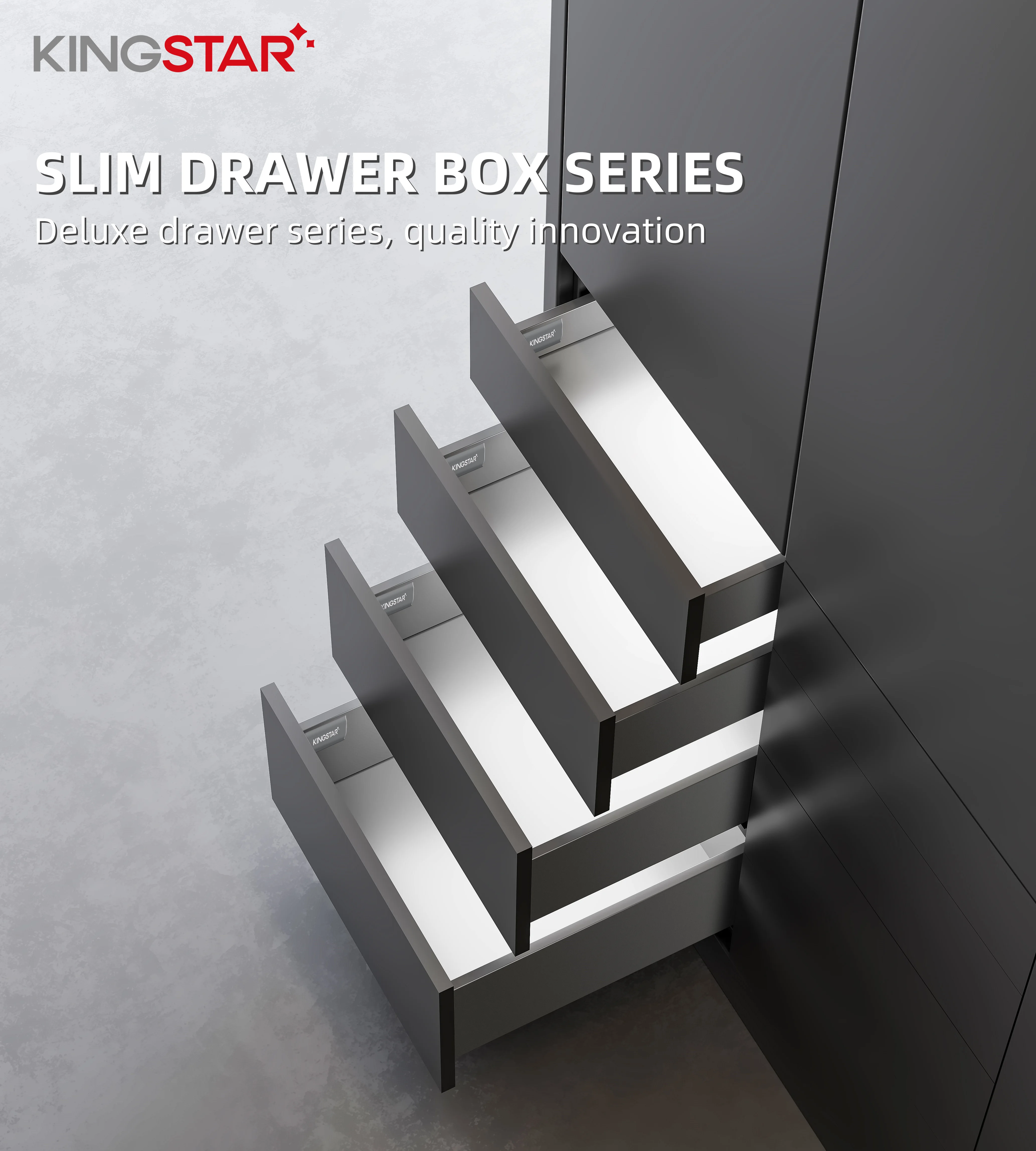 40kg Load Kitchen Cabinet Double Wall Slim Drawer Side Panel